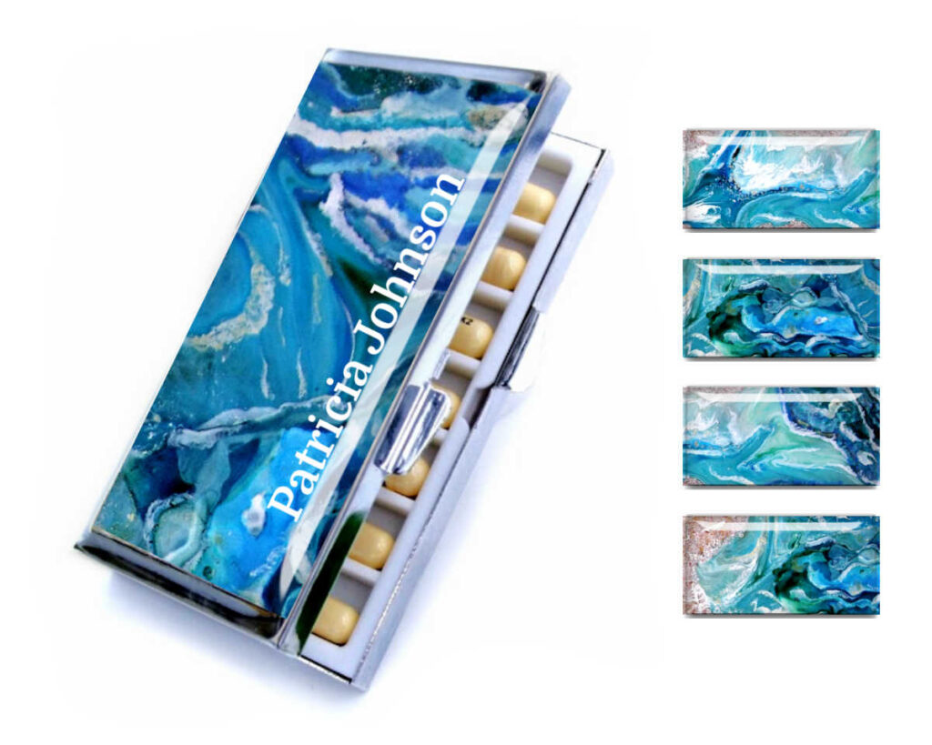 Custom Photo Medicine pill box personalized gift, Weekly Pill Case ...